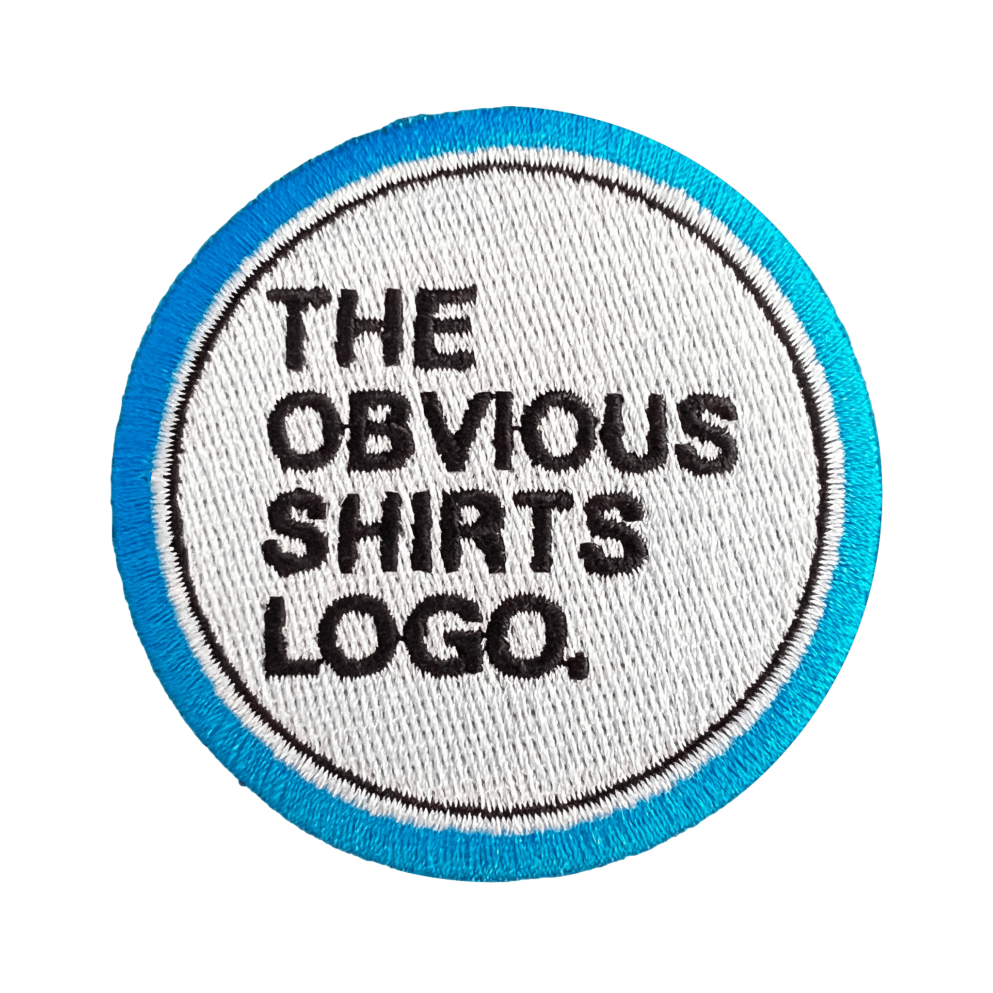 OBVIOUS SHIRTS EMBROIDERED LOGO PATCH.